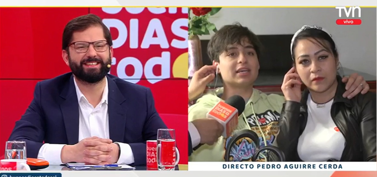 Joseph Rivas sacó risas a Gabriel Boric con 'piropo' en matinal de TVN ...