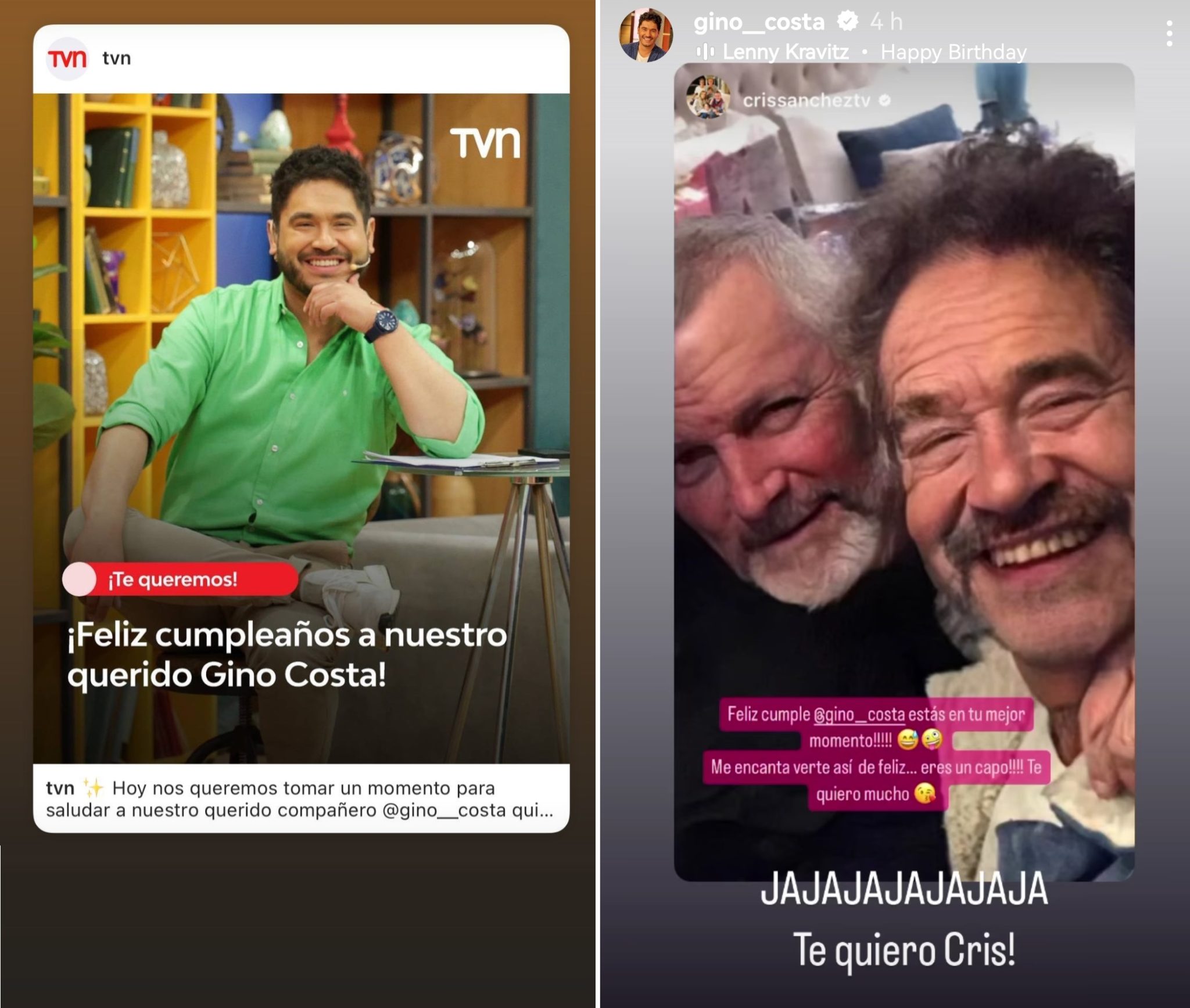 Amigos, colegas y su pareja: los cariñosos saludos de cumpleaños que recibió Gino Costa