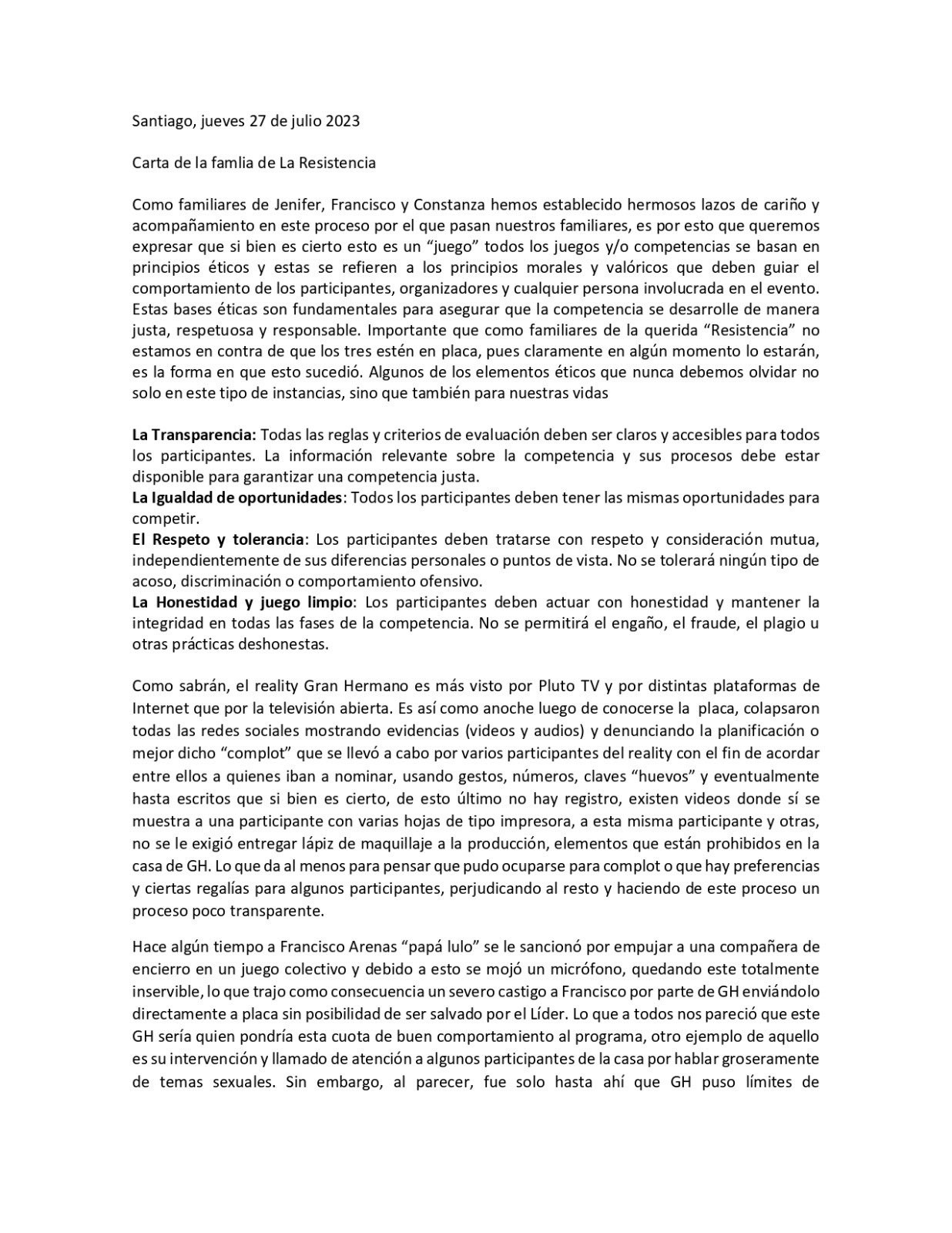 Mánager De Coni Reclamó Por Supuesto Complot En Gran Hermano Y Familiares Publicaron Comunicado