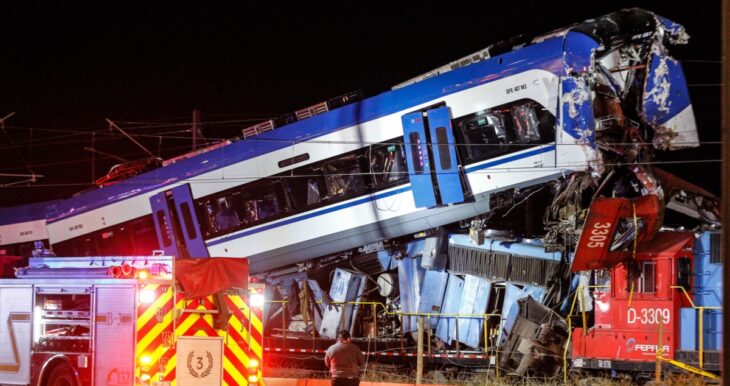 Video de cámara de seguridad muestra impactante choque de trenes en San Bernardo