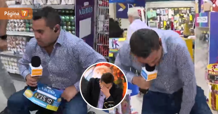 Notero de CHV sufrió inesperado percance: se le rajó el pantalón