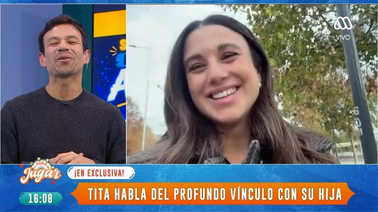 Tita Ureta reapareció en ‘La Hora de Jugar’ junto a Spiro y su hija Cala